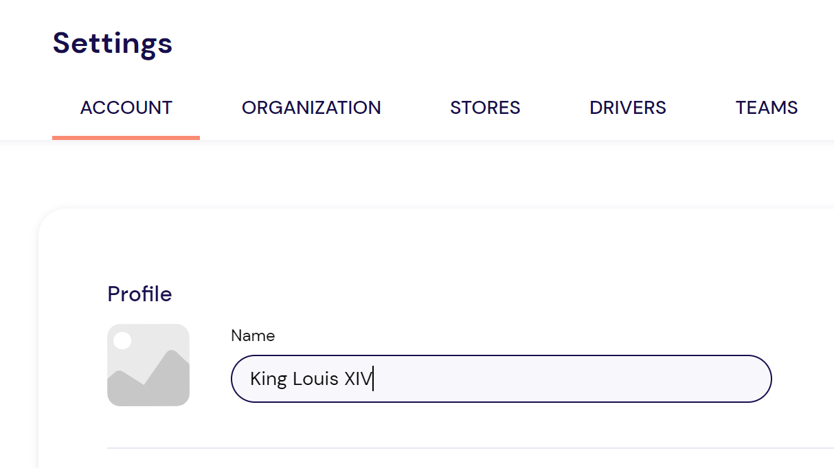 Updating your name and profile image